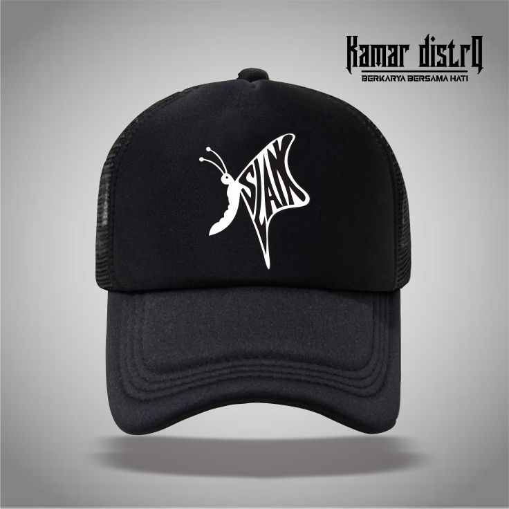 Jual TOPI TRUCKER SLANK LOGO KUPU-KUPU LIAR. | Shopee Indonesia