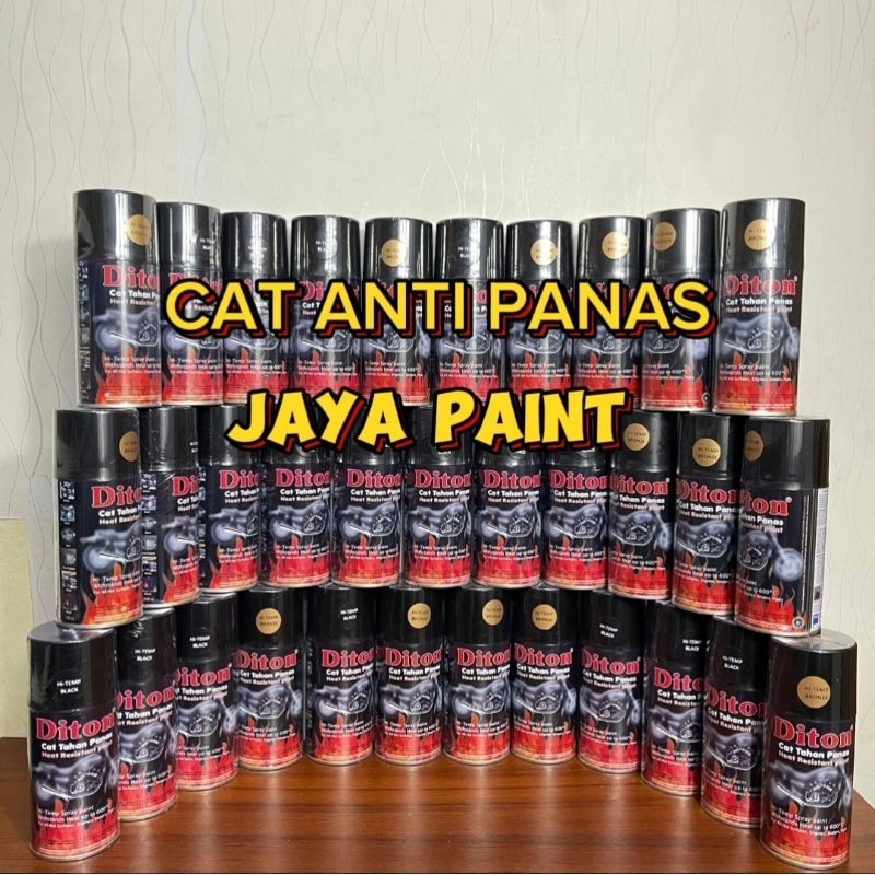 Jual Obral Cat Semprot Pilox Pilok Anti Panas Diton Premium Hi Temp Black / Hi Temp Silver 300cc ...
