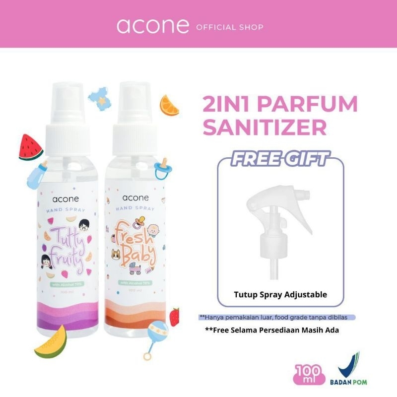 Jual ACONE - Hand Spray Parfum Sanitizer 2in1 with Aloevera 100ml Food ...