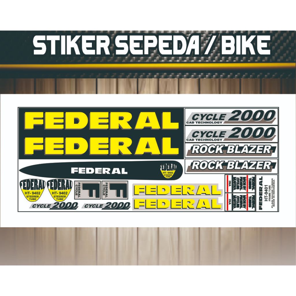 Jual STRIPING SEPEDA BIKE FEDERAL DECAL CUSTOM VARIAN DAN SEMUA STICKER ...