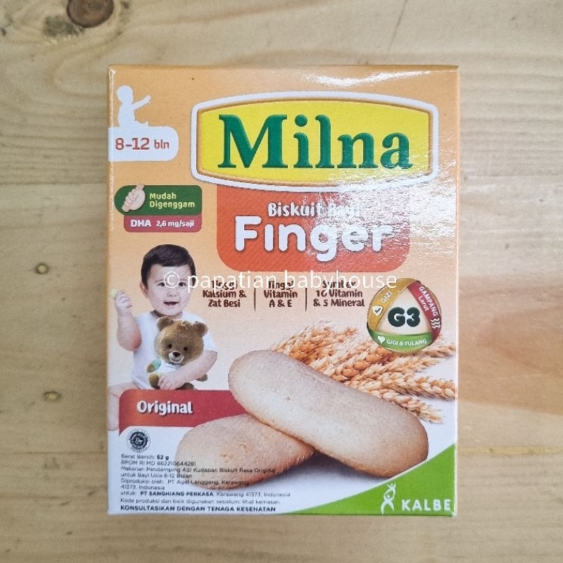 Jual Milna Biskuit Bayi Finger Original 52 gr 8 bulan 8+ | Shopee Indonesia