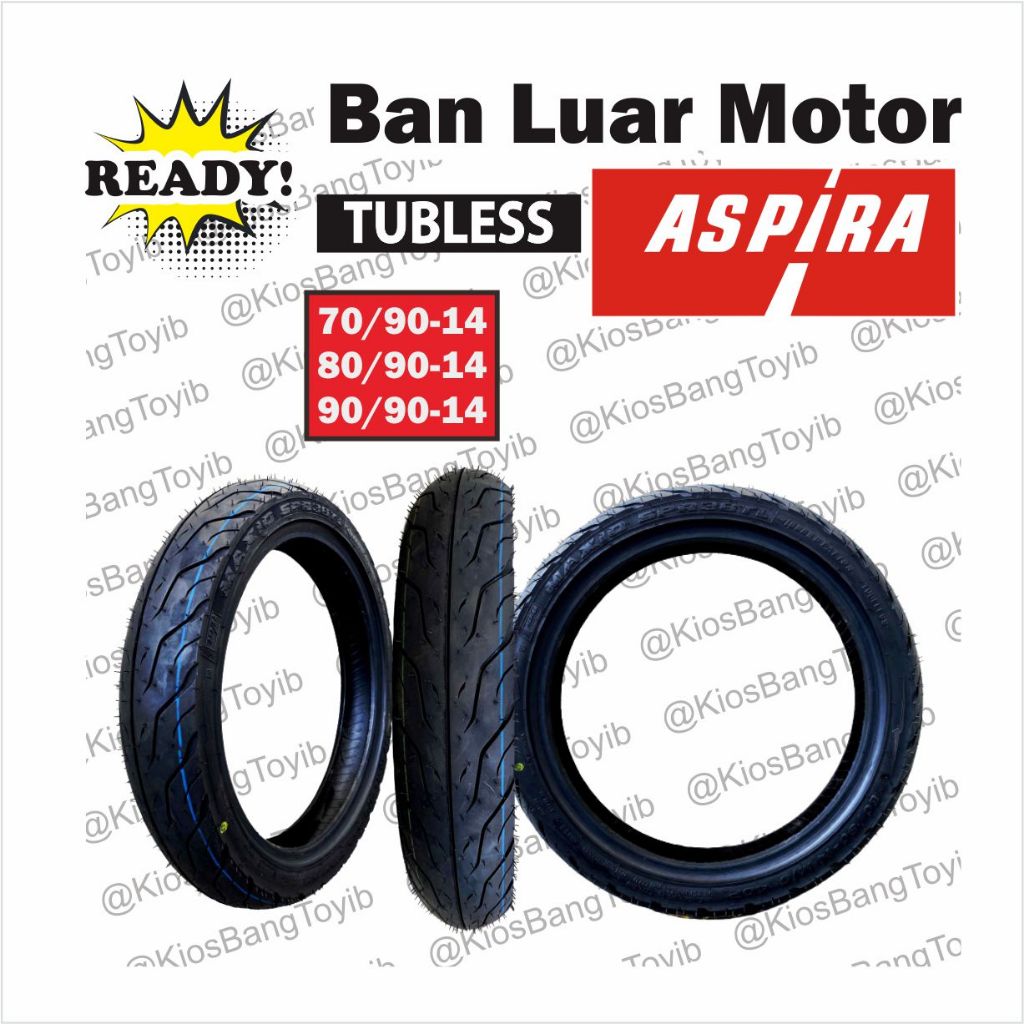 Jual Ban Luar Motor Matic Tubeless ASPIRA ORIGINAL Ring 14 Ukuran ban 70/90-14 80/90-14 90/90-14 ...