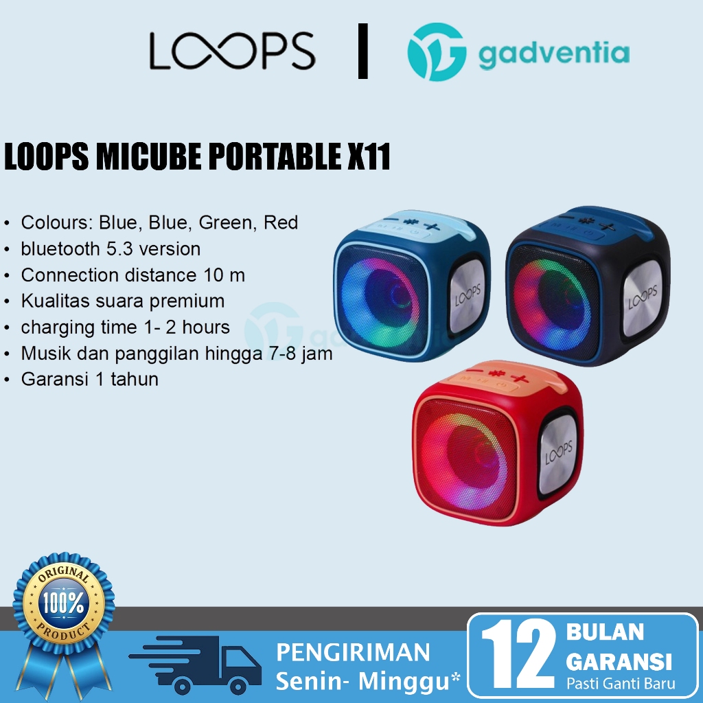 Jual Loops Micube Portable X11 Speaker Rgb Music Audio Wireless ...