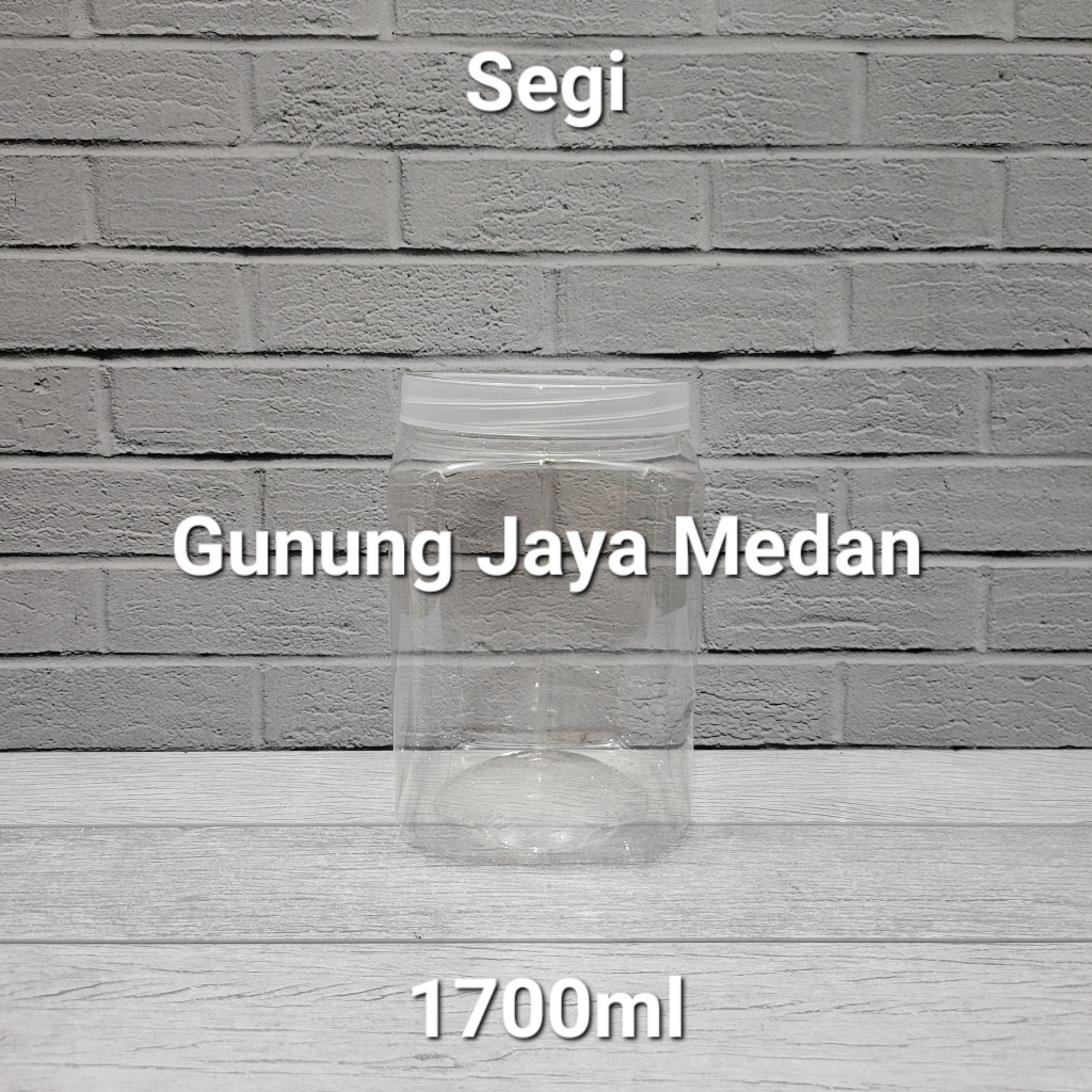 Jual Toples Jar Plastik PET Bening Tabung Segi & Crystal Food Grade ...