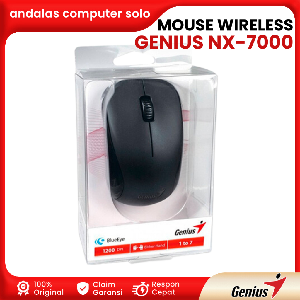 Jual MOUSE WIRELESS GENIUS NX-7000 OPTICAL MOUSE ORIGINAL GENIUS NX700 ...