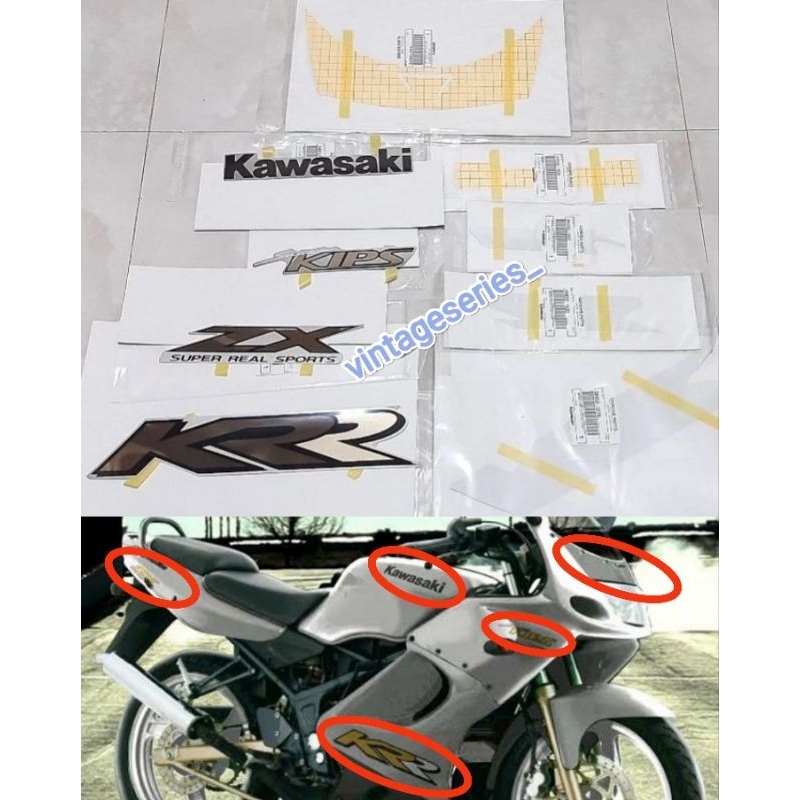 Jual STRIPING FULLSET NINJA RR OLD KRR ZX SILVER ORIGINAL Sticker ...