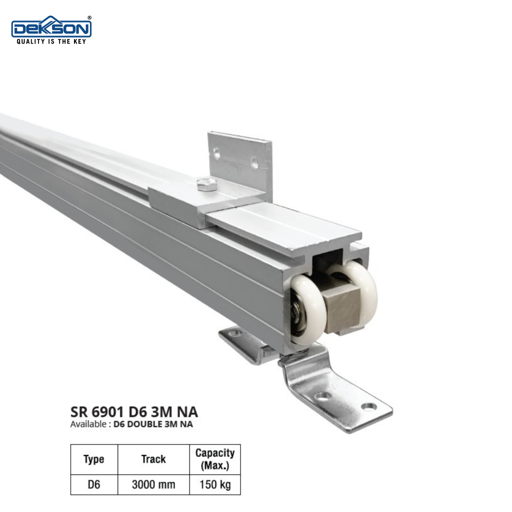 Jual Dekkson Rel Pintu Geser Sliding Rail Sr 6901 D6 3 Meter Silver | Shopee Indonesia