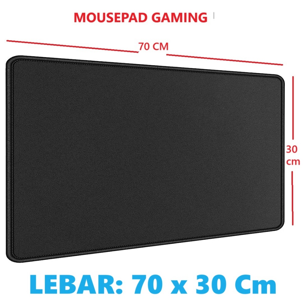 Jual MOUSEPAD GAMING HITAM POLOS 70x30 Mouse pad 70 x 30 Cm | Shopee ...