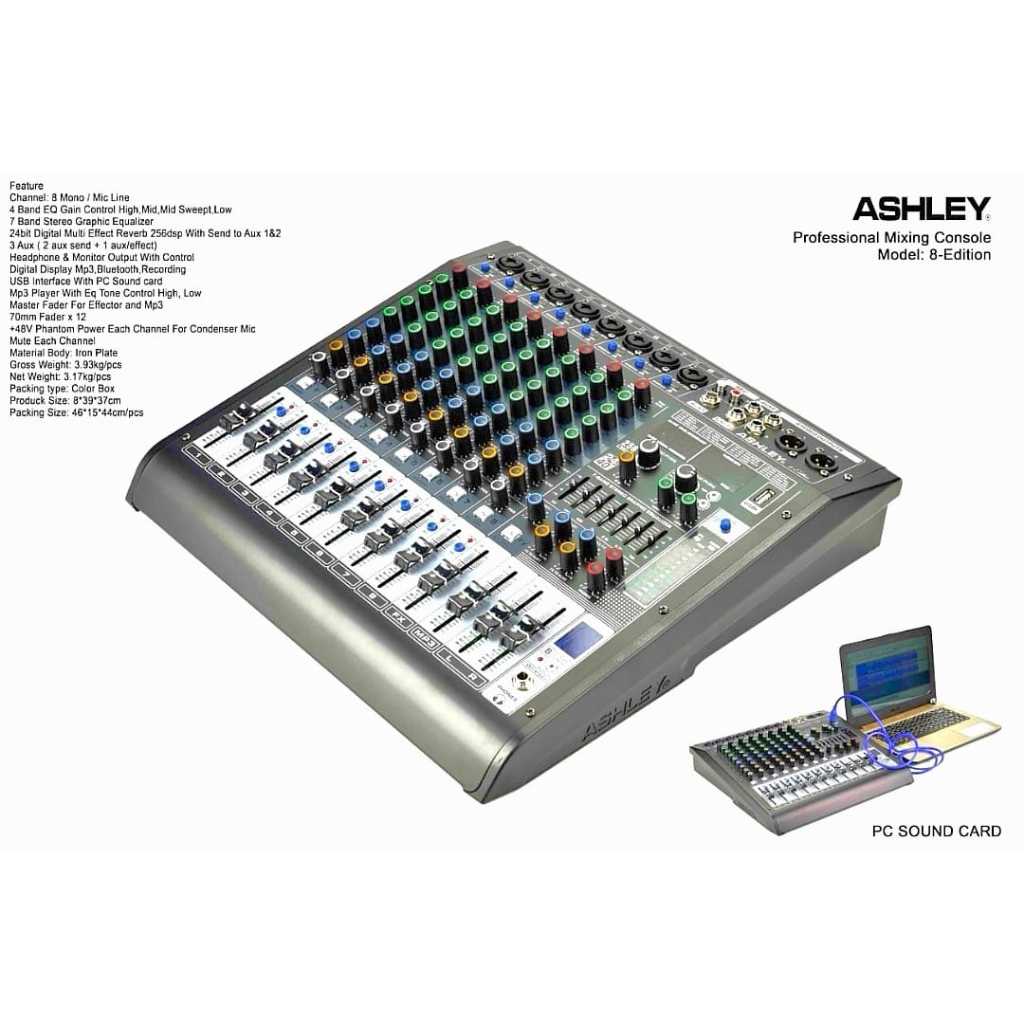 Jual MIXER ASHLEY 8EDITION MIXER 8 CHANNEL ASHLEY 8-EDITION ORIGINAL ...