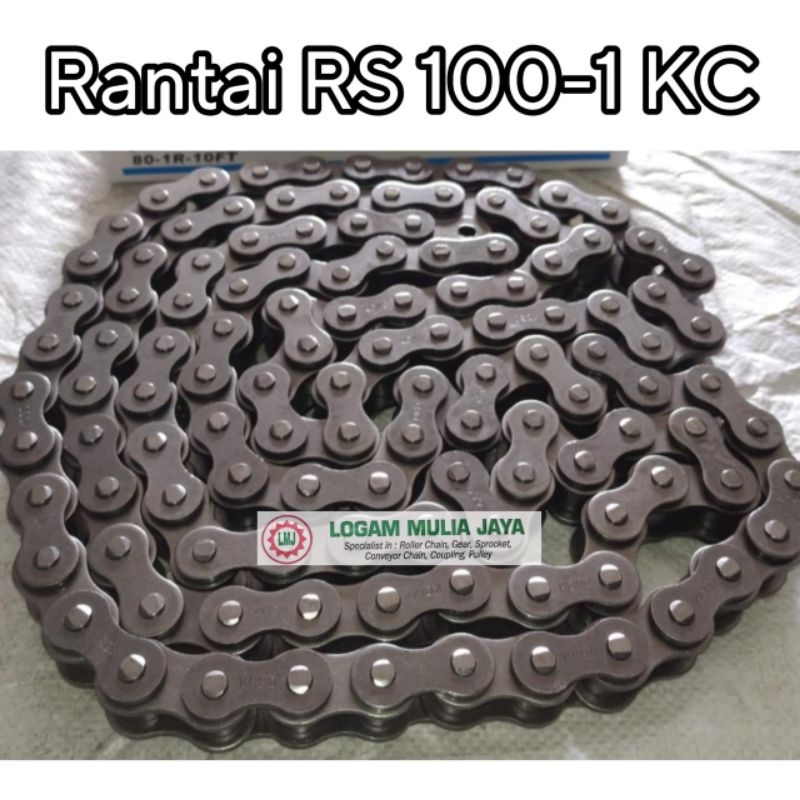 Jual ROLLER CHAIN RANTAI SPROCKET RS 100-1 KC RS 100 SINGLE KC RS 100 ...