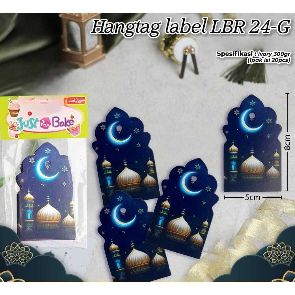 Jual Hangtag Label LBR 24 G Edisi Lebaran| Dekor Dus Kue| Gantungan Box Kue ( 1 Bal 25 Pak ...