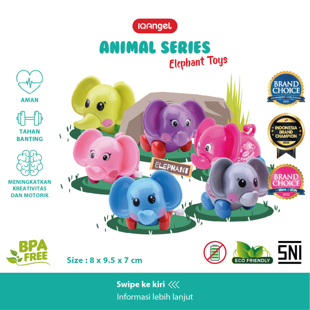 Jual Mainan IQ Angel Elephant Toys/ Mainan Karakter Gajah / Mainan ...