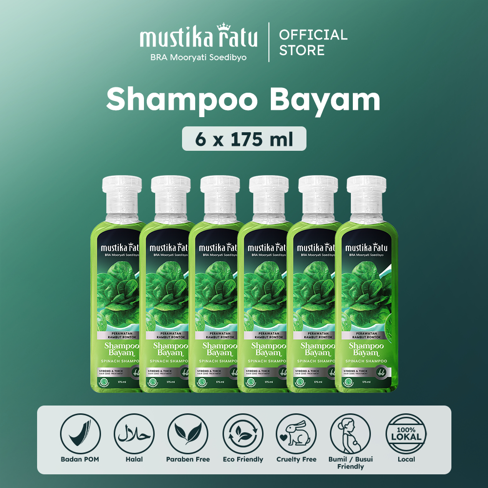 Jual Mustika Ratu Shampoo Bayam 175ml - 6pcs | Shopee Indonesia