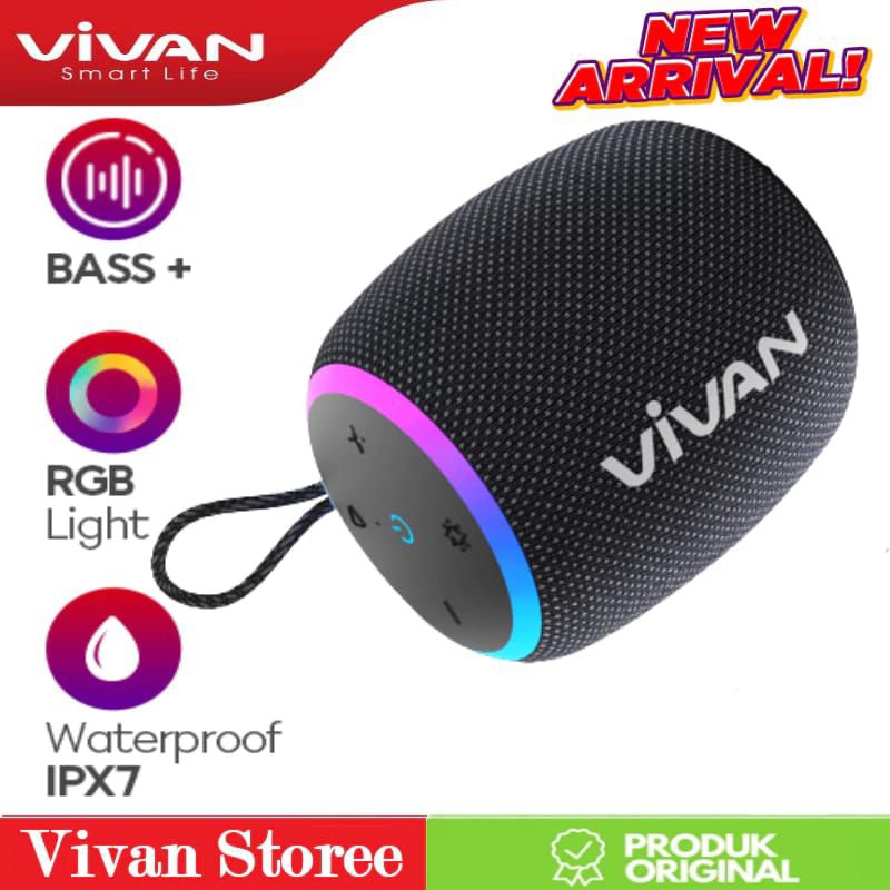 Jual VIVAN VS15 Speaker Bluetooth V5.3 10W High Power Mega Bass Surround Sound 360° Hi-Fi ...