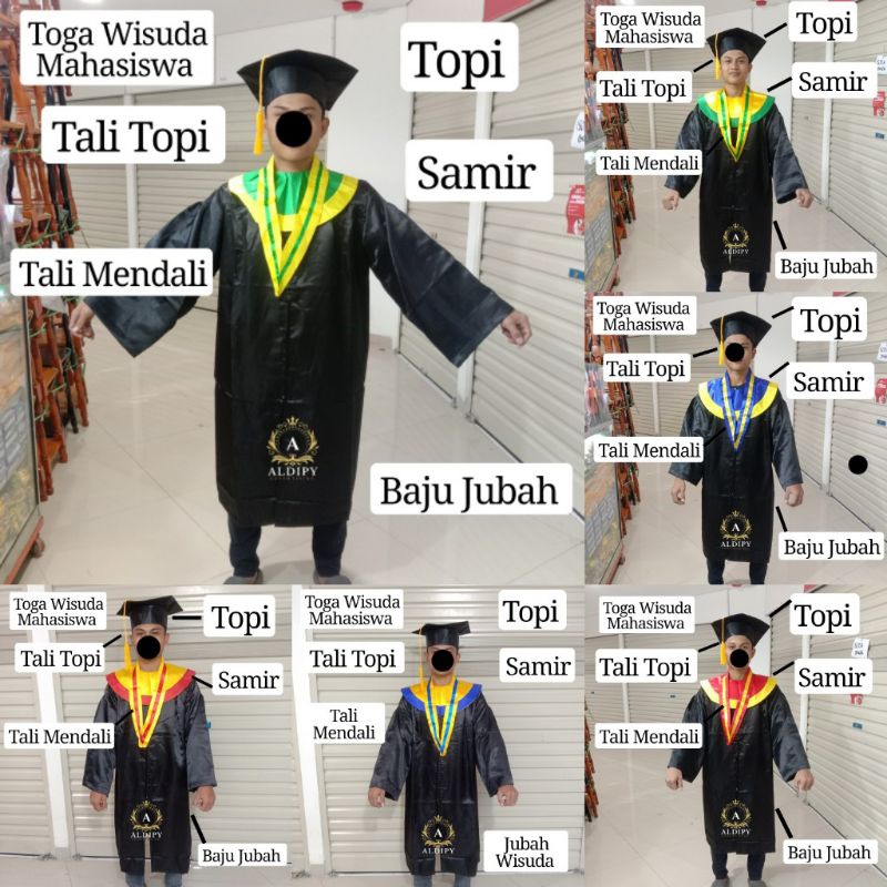 Jual Toga Wisuda Mahasiswa Paket Lengkap Berbagai Macam Warna Celmek ...