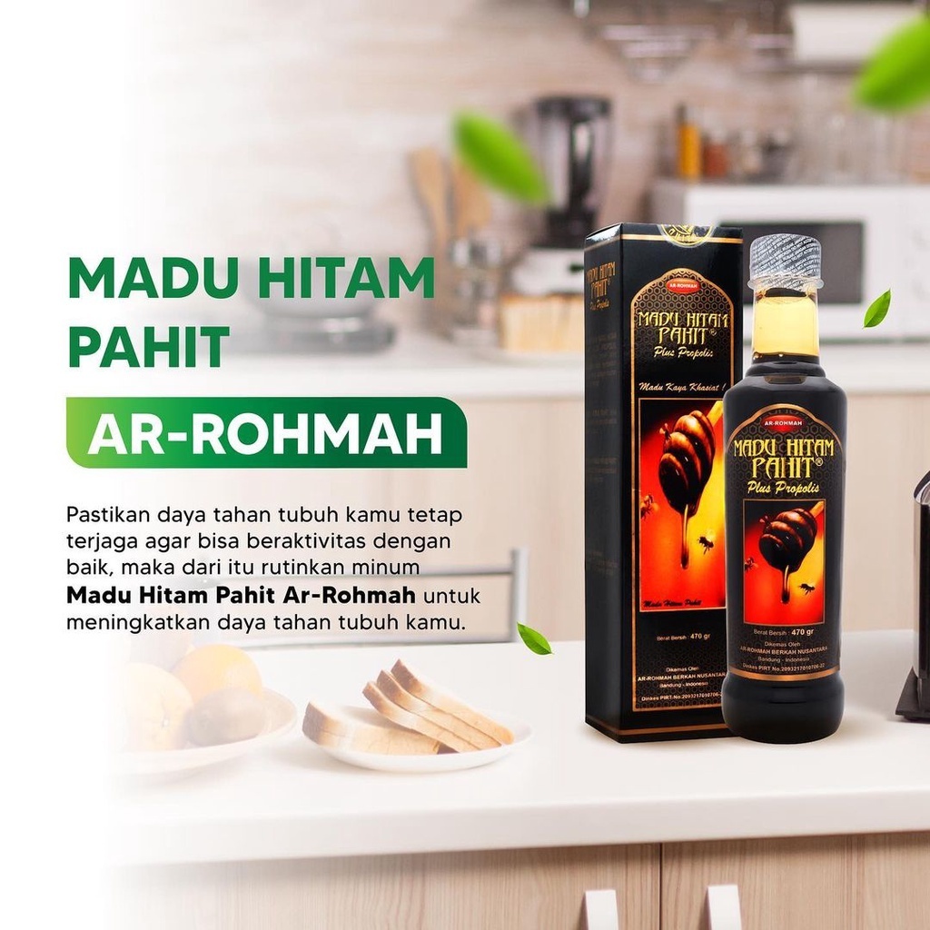 Jual Madu Hitam Pahit Ar Rohmah Plus Propolis 750gr | Shopee Indonesia