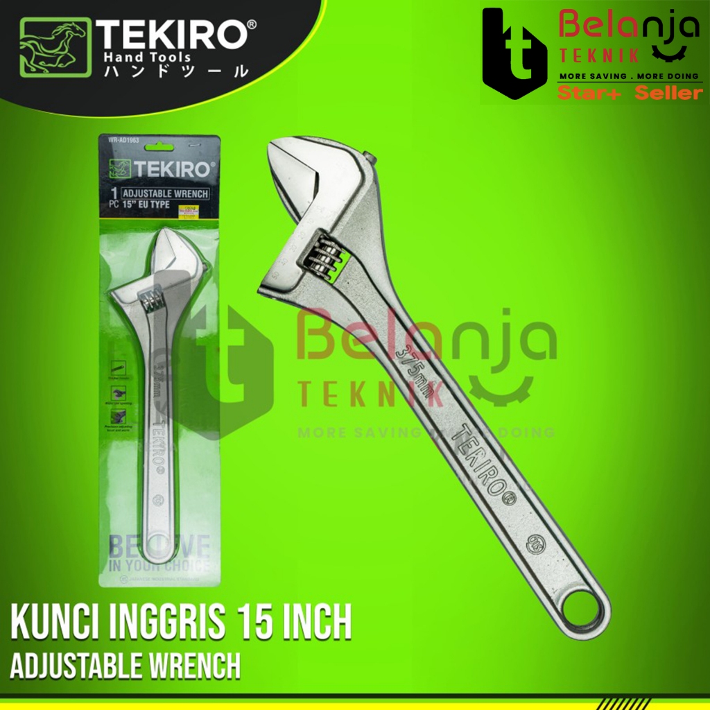 Jual TEKIRO Adjustable Wrench 15" Kunci Inggris 15 Inch Kunci Baco ...