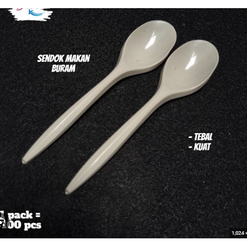 Jual Sendok Makan Putih Ten Ten isi 100pcs / Sendok Plastik / Sendok ...