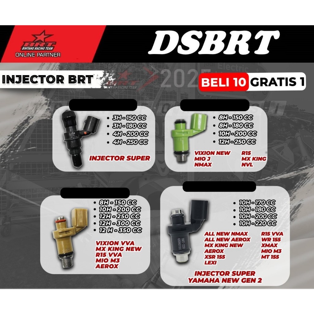 Jual INJECTOR INJEKTOR BRT Semua Motor 150 180 200 250 300 350 cc HONDA ...