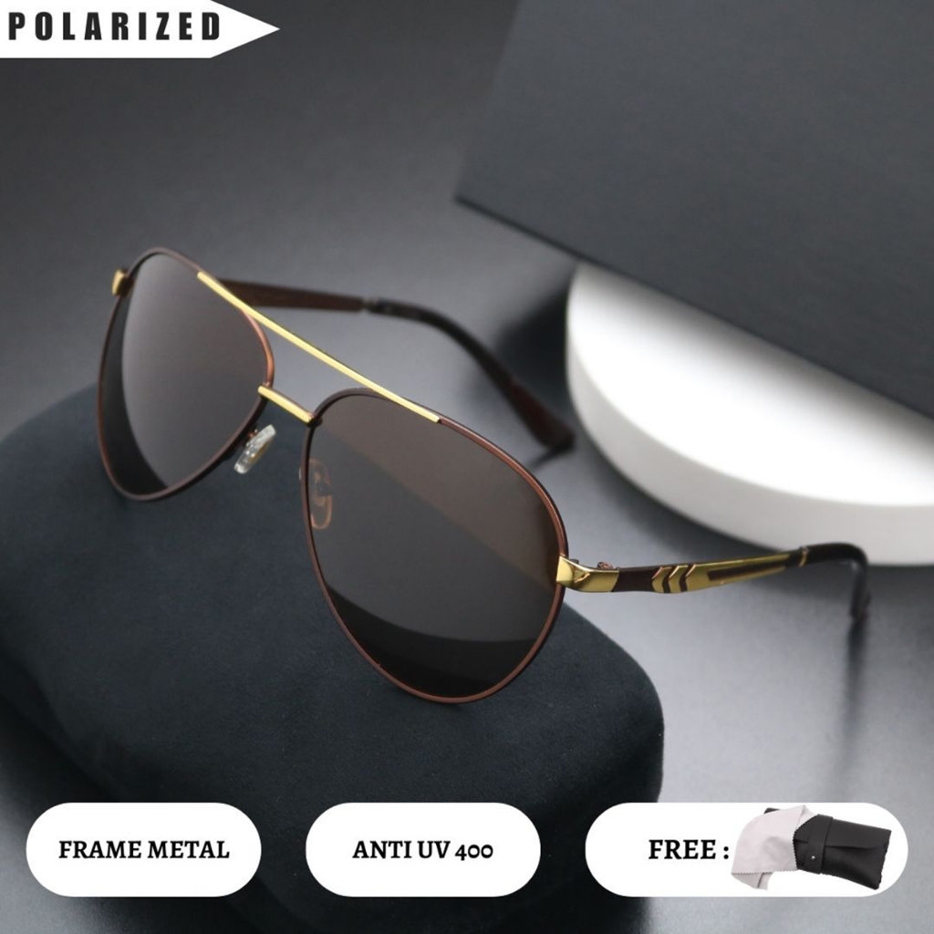 Jual 【Free Dompet & Lap】 【8801】COD - Kacamata Hitam Matahari Polarized Fashion Pria Wanita ...