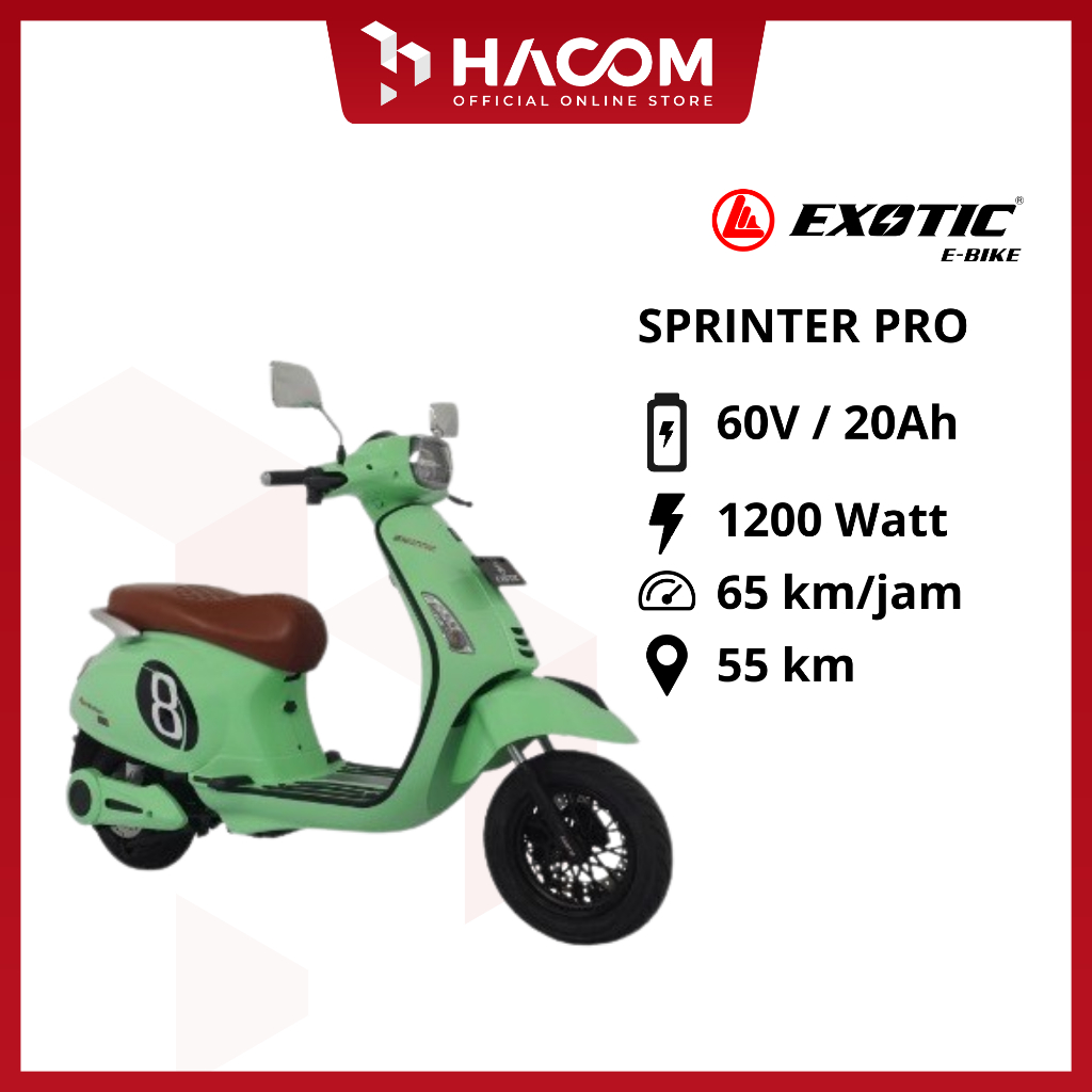 Jual Motor Listrik EXOTIC SPRINTER AT Molis terbaru Garansi Resmi ...