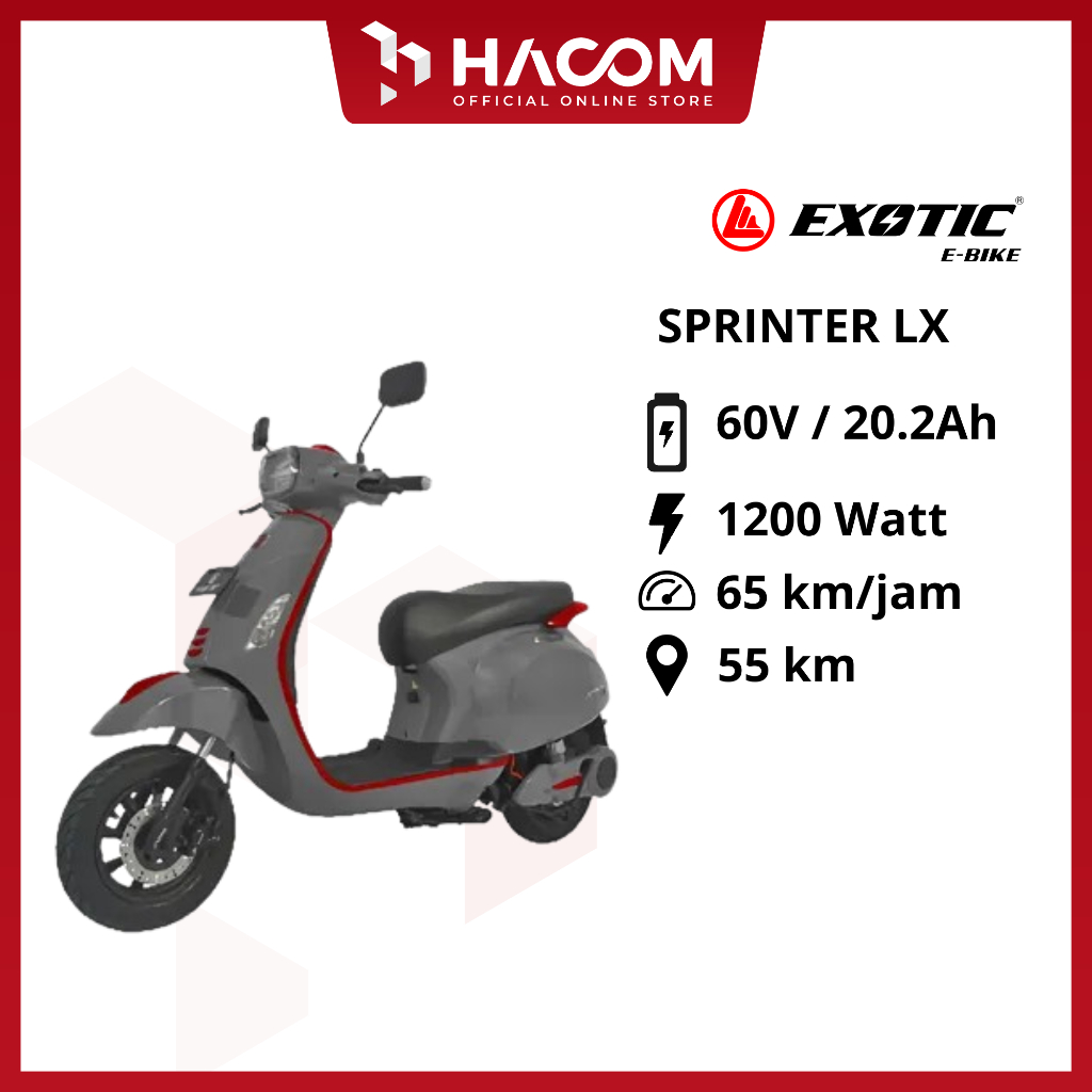 Jual NEW MOTOR LISTRIK EXOTIC SPRINTER LX MODEL VESPA | Shopee Indonesia