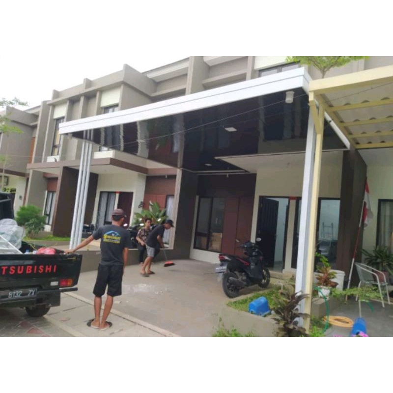 Jual kanopy PVC rangka baja ringan atap alderon rs dan plvon pvc ...