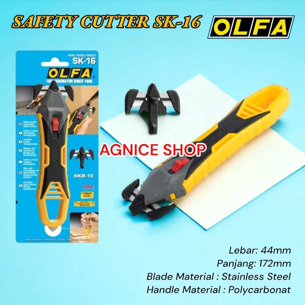 Jual OLFA Safety Cutter SK-16 Pisau Potong Kardus Tebal Karpet Rubber ...