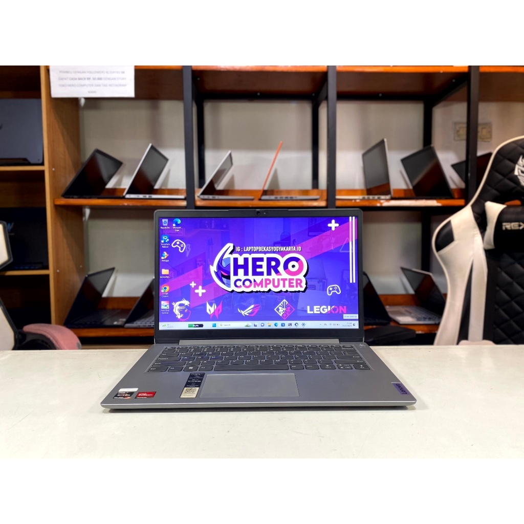 Jual Laptop Lenovo ideapad slim 1 AMD Ryzen 3 7k series (8/256) Silvers ...