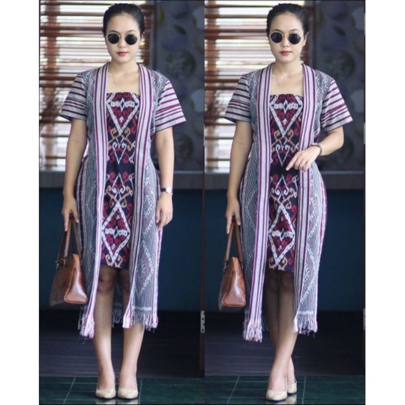 Jual DRESS TENUN ETNIK WANITA MODERN – BAJU ADAT JEPARA TORAJA NTT ...