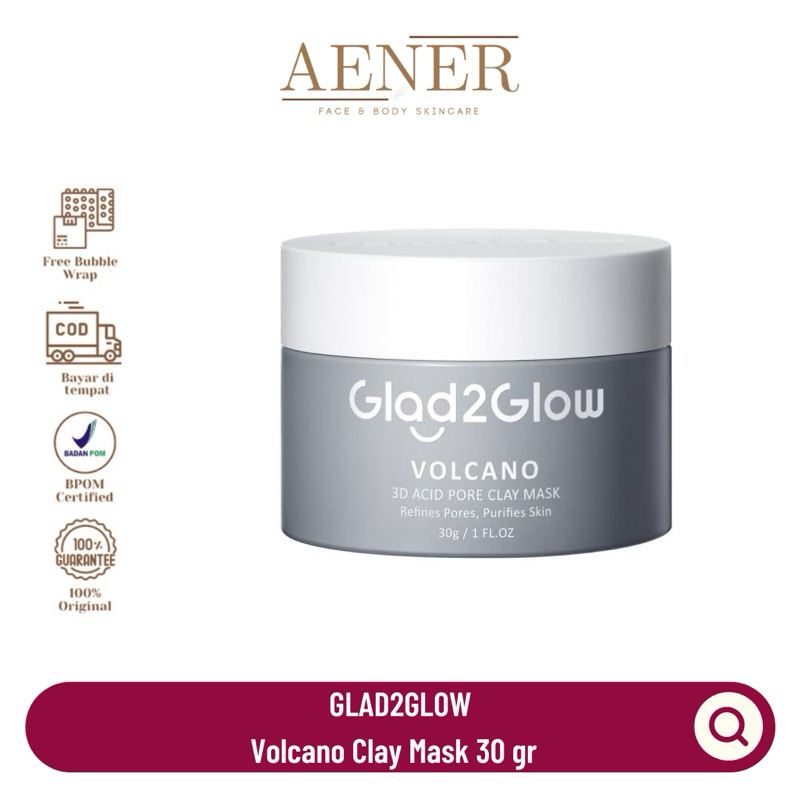 Jual GLAD2GLOW VOLCANO CLAY MASK 30 GR | GLAD2GLOW VOLCANO 3D ACID PORE ...