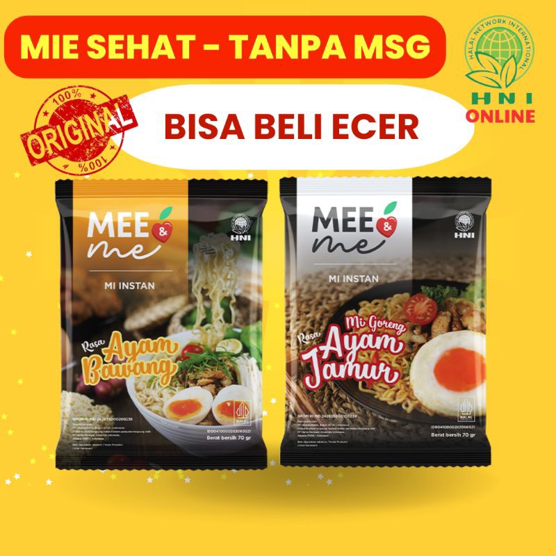 Jual MIE SEHAT HNI TANPA MSG - RENDAH GLUTEN - MEE AND ME | Shopee ...