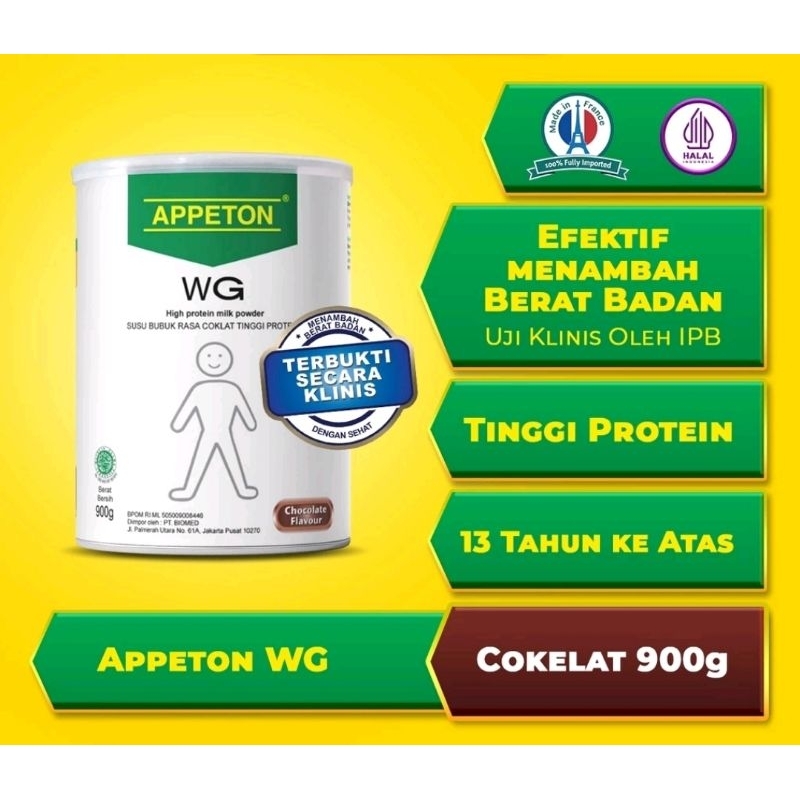Jual Appeton Weight Gain Susu Untuk Gemuk Rasa coklat (Dewasa) 900gr ...