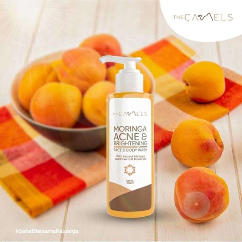 Jual THE CAMELS Moringa Acne & Brightening Face And Body Wash Pump ...