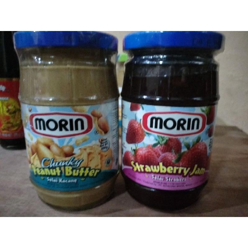 Jual Morin jam selai varian rasa 300 gr kacang strawberry | Shopee ...