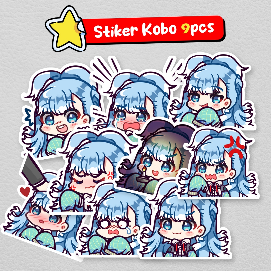 Jual Stiker Pack Kobo Kanaeru Isi 9 Pcs Sticker HoloLive VTUBER ...
