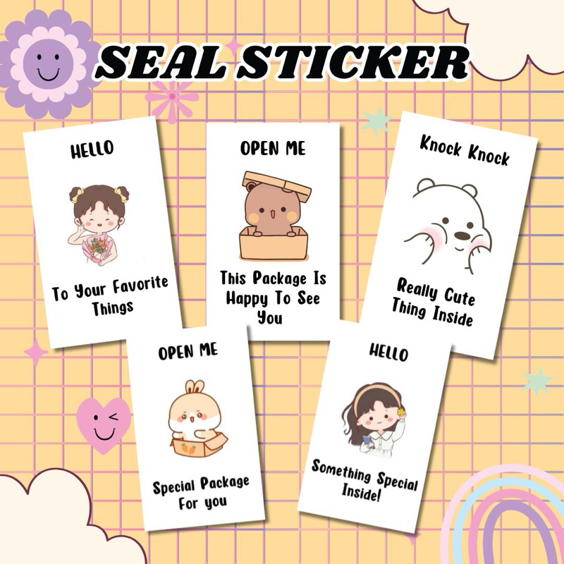 Jual Seal Sticker/ Cute online shop sticker / Sticker Aesthetic ...