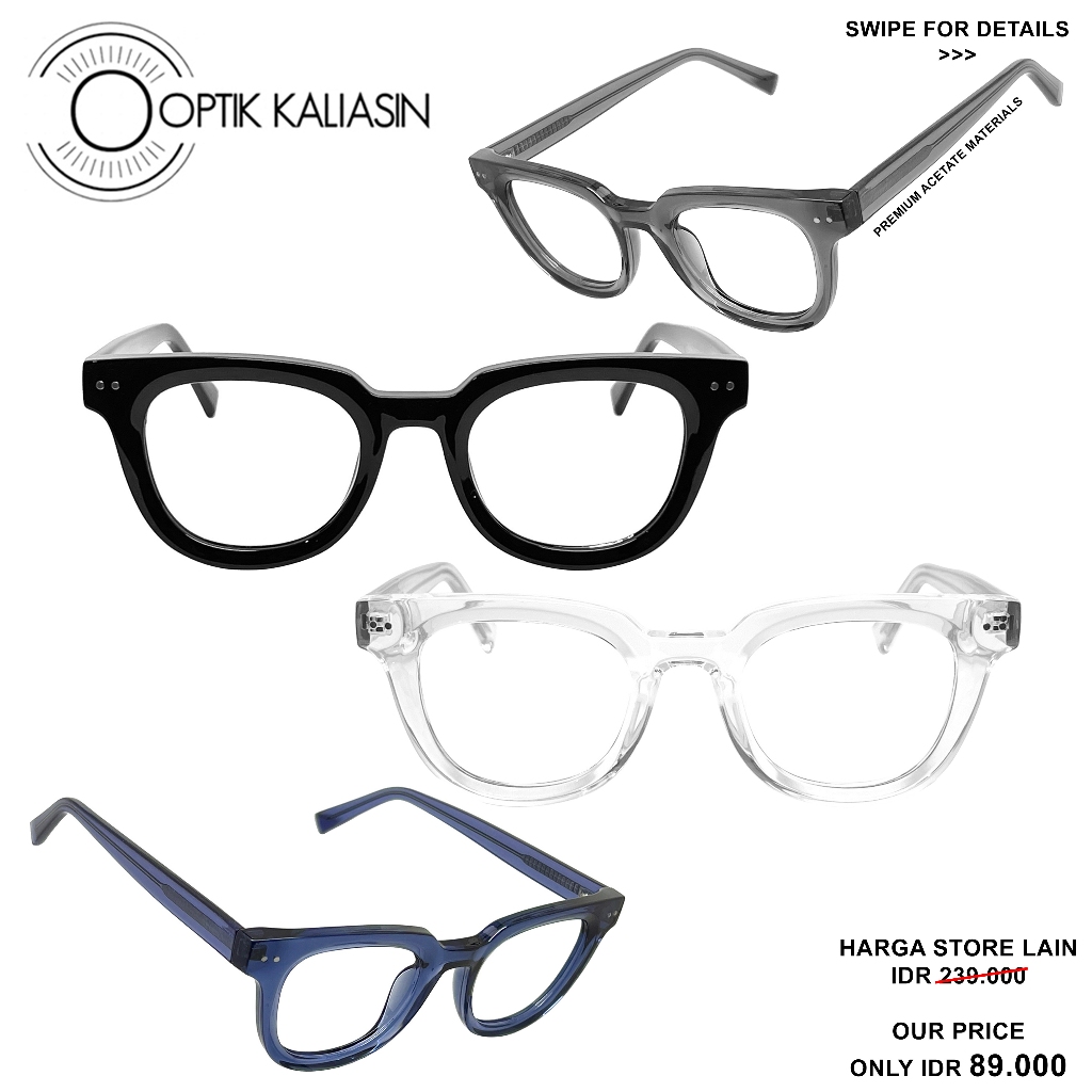 Jual OPTIK KALIASIN - Frame Kacamata vintage pria wanita kotak bulat bold tebal vintage retro ...