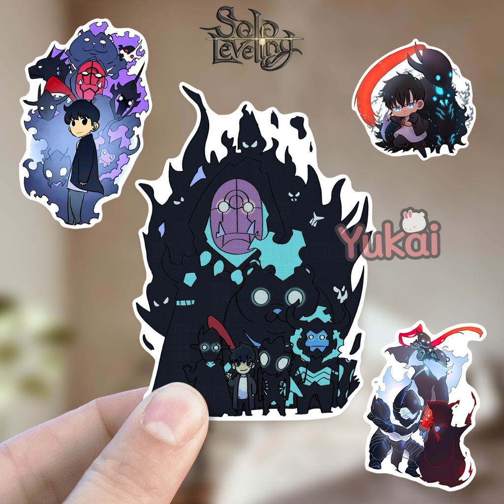 Jual Stiker Solo Leveling Premium, Jinwoo And Summon, Sticker Anime ...
