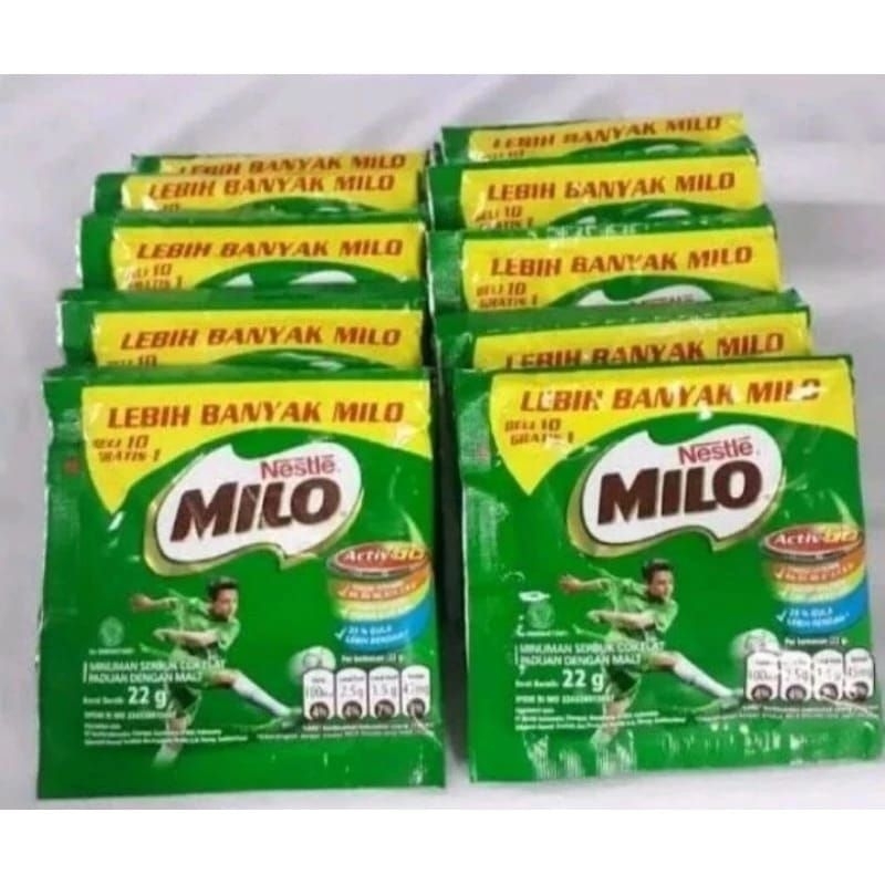 Jual MILO susu coklat 22gr per renceng isi 10 pcs choccelat nestle ...