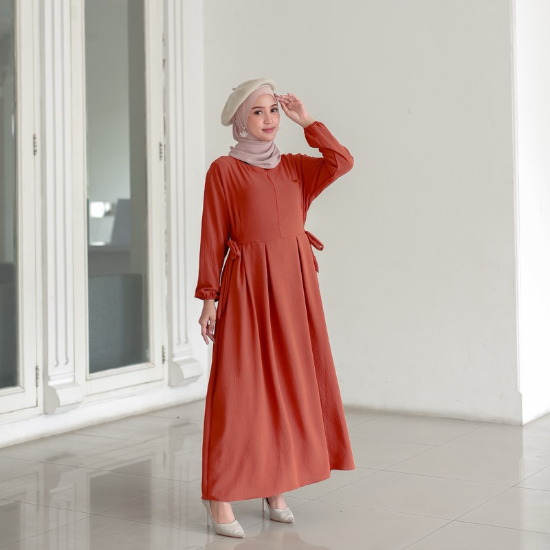 Jual NAUVA Dress Gamis Crinkle Airflow Terbaru Kekinian | Shopee Indonesia