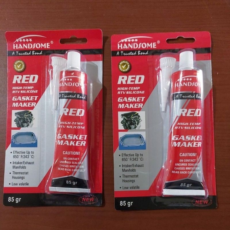 Jual LEM RED SILICONE / HIGH TEMP RTV SILICONE / GASKET MAKER / RED ...