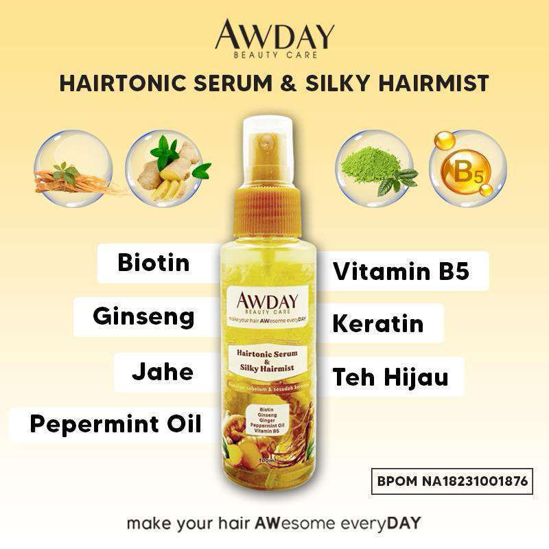 Jual Awday 3in1 Shampoo Serum Hair Treatment anti rontok / anti ketombe ...
