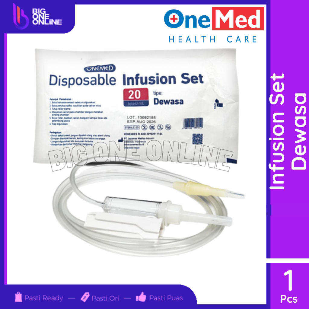 Jual Infusion Set Dewasa Onemed, Disposable Infus Set, Selang Infused ...