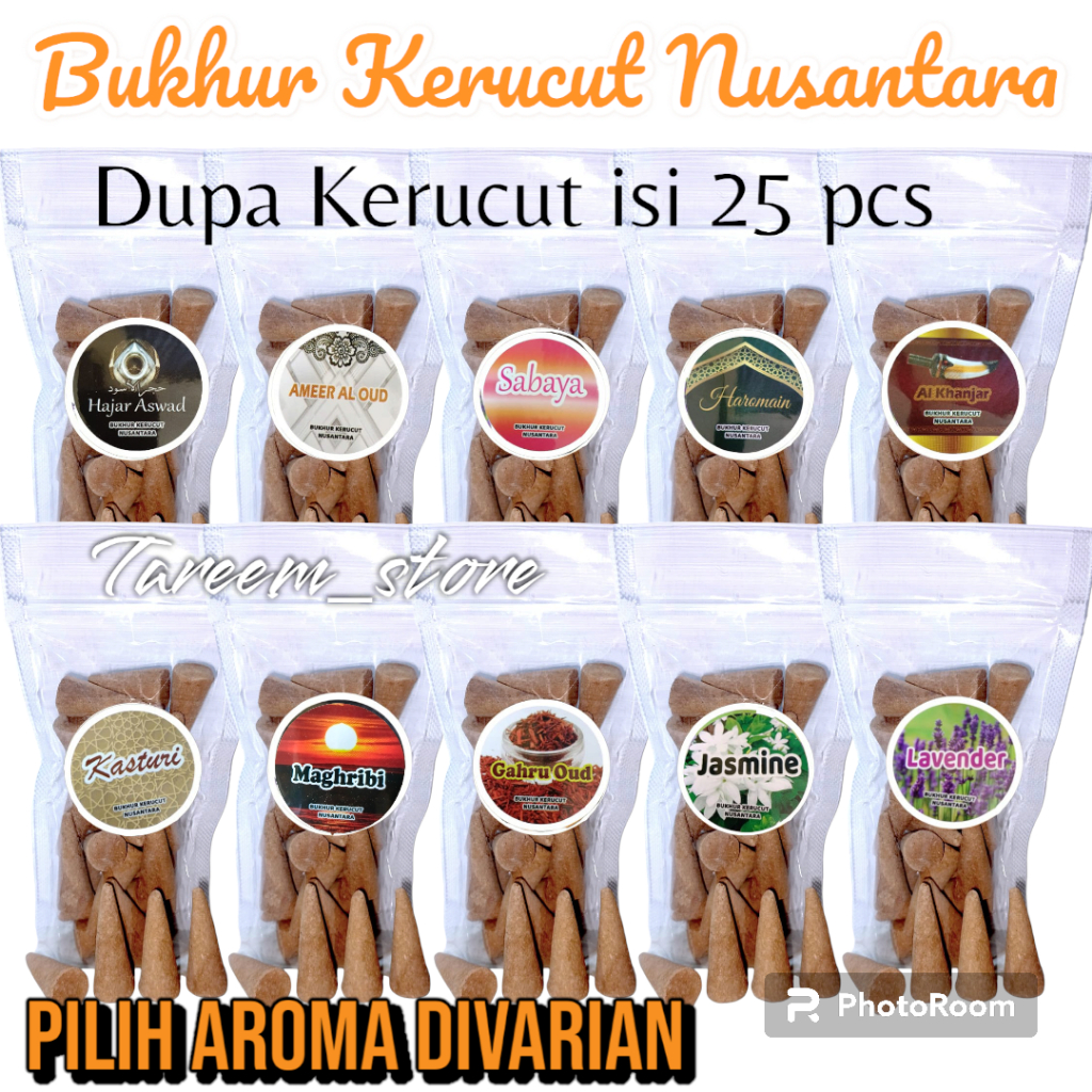 Jual Bukhur Kerucut Nusantara isi 25 pcs asap atas/buhur aroma manis ...