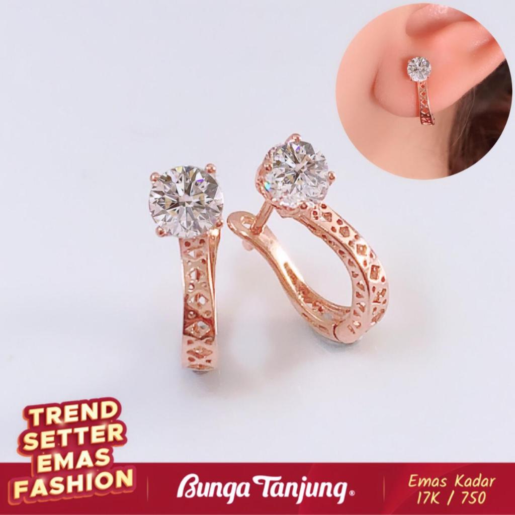 Jual ANTING SOLITAIRE EIFFEL - EMAS 17K - BUNGA TANJUNG GOLD | Shopee ...