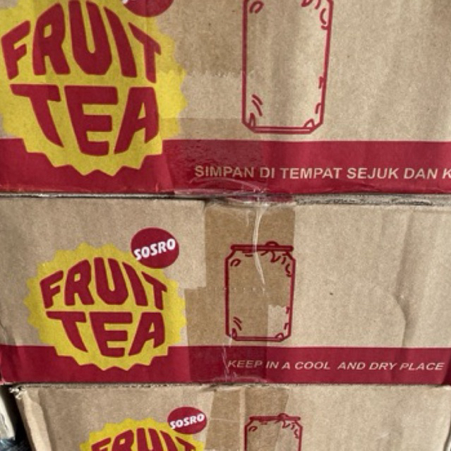 Jual 1 DUS FRUIT TEA SOSRO KALENG | Shopee Indonesia
