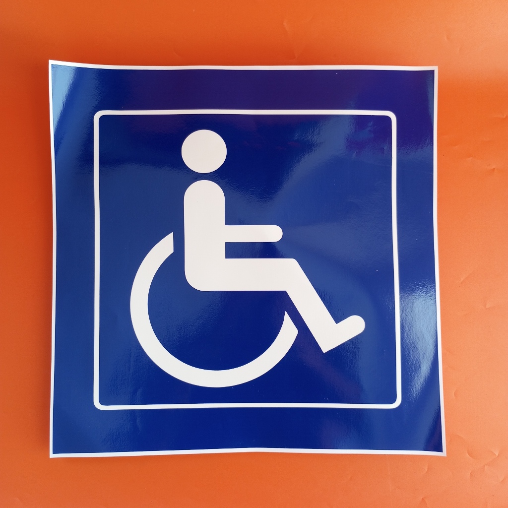 Jual Stiker Difabel/ Stiker Lantai/ Stiker Lantai Lambang kursi roda ...