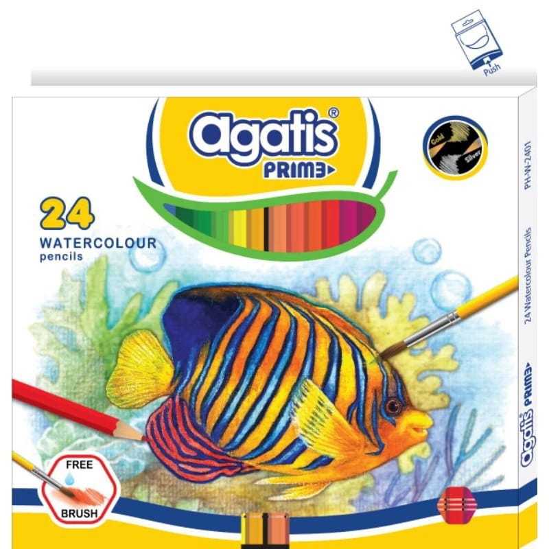 Jual PENSIL WARNA AGATIS PRIME WATERCOLOR PENCIL (AQUAREL) | Shopee ...