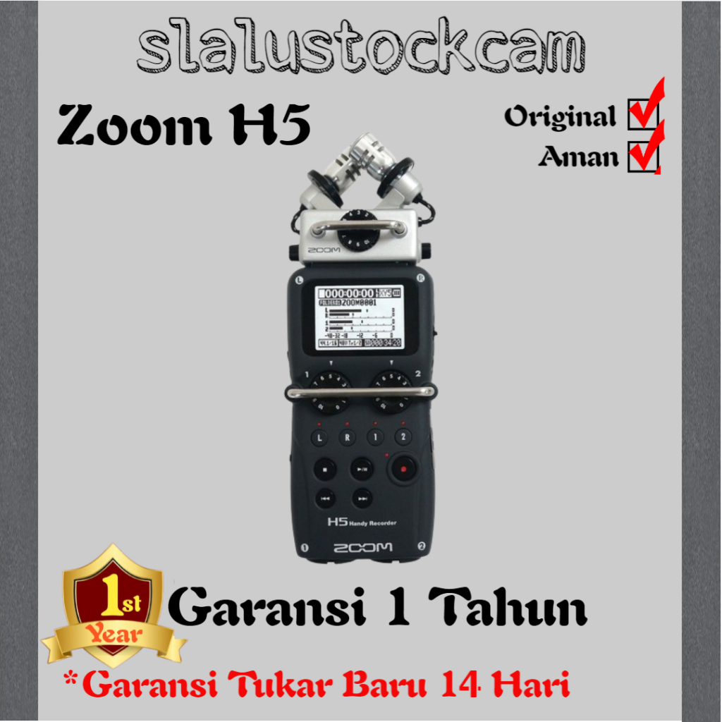 Jual Zoom H5 4-Input / 4-Track Portable Handy Recorder with Interchangeable X/Y Mic Capsule ...